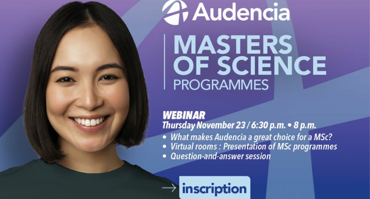Webinar - Master of Science programs ! | Audencia